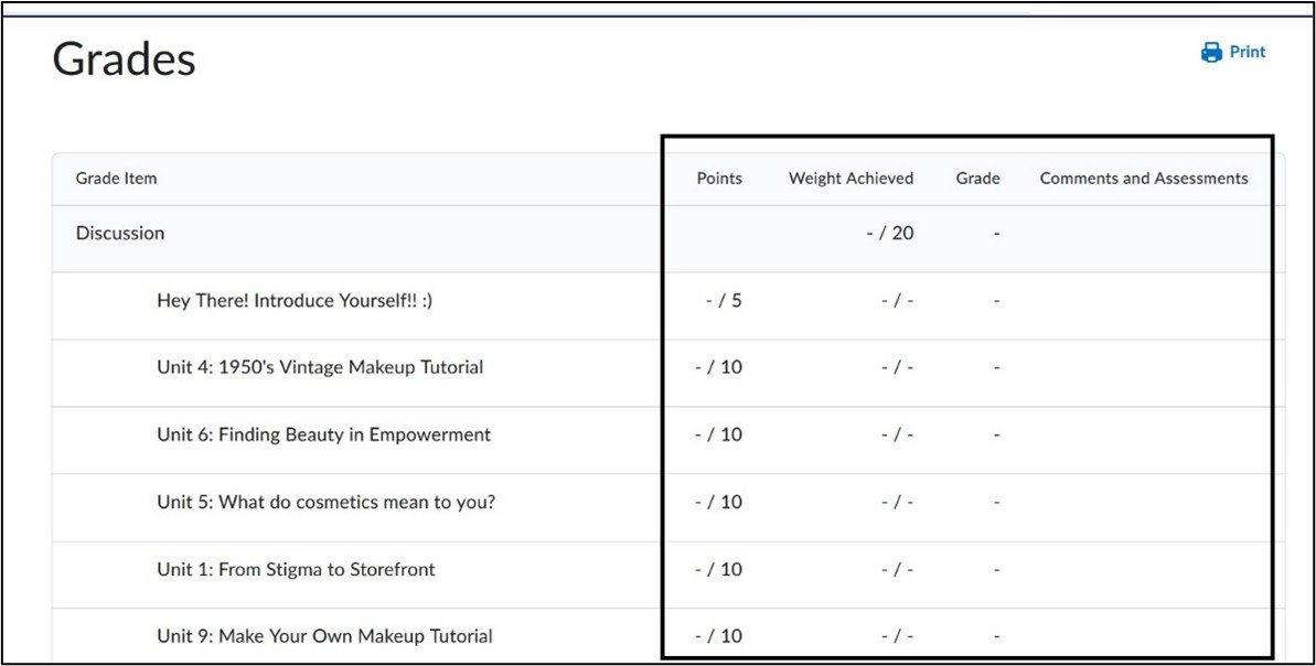 Grade Display Settings - Ungraded Items | John Jay College of Criminal Justice